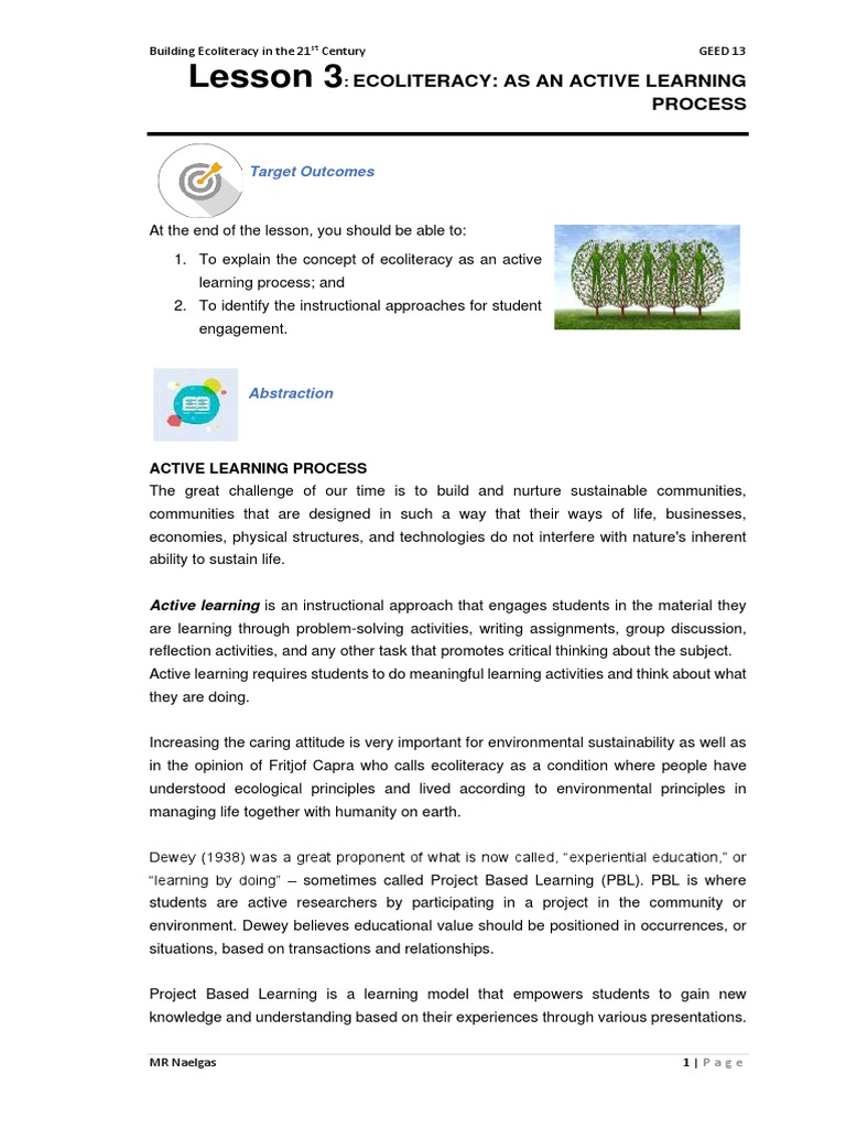 3 Active Learning Process Lecture | PDF