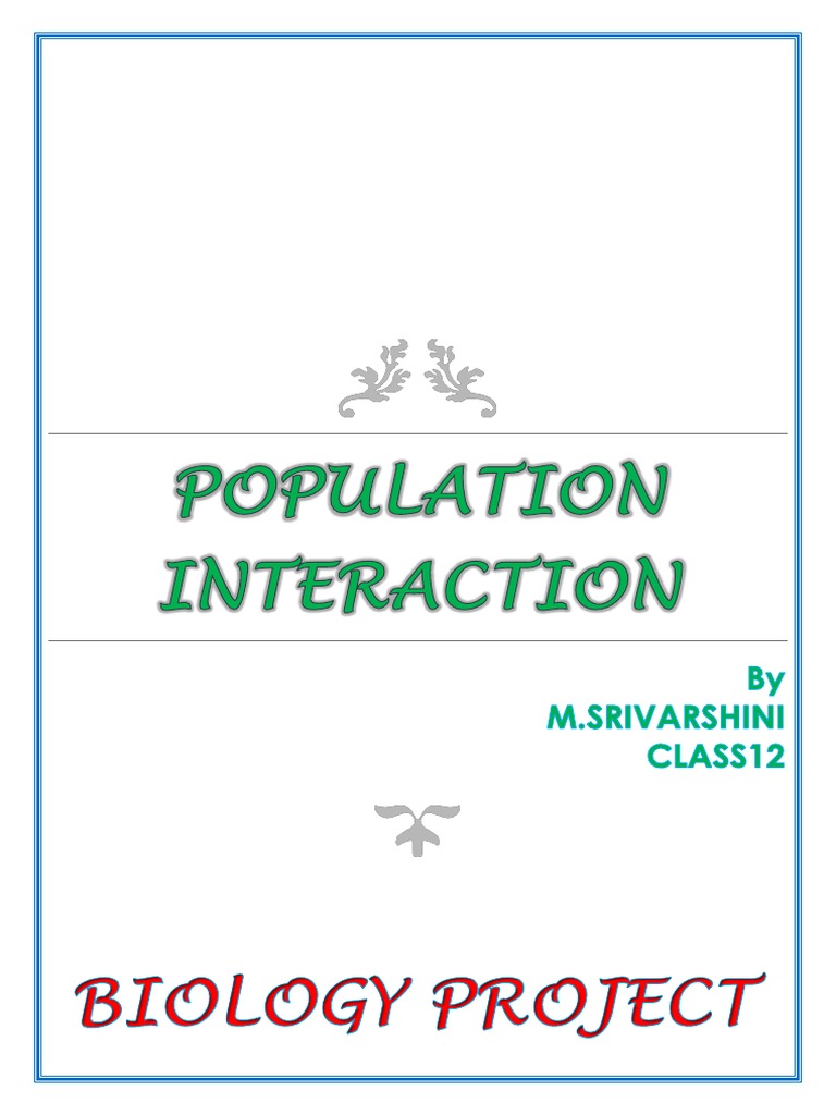 Population Interaction in The Ecosystem | PDF