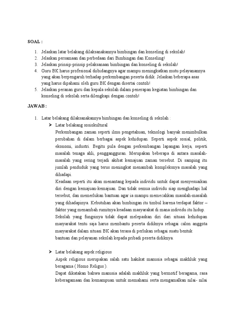 SOAL Uas BK | PDF
