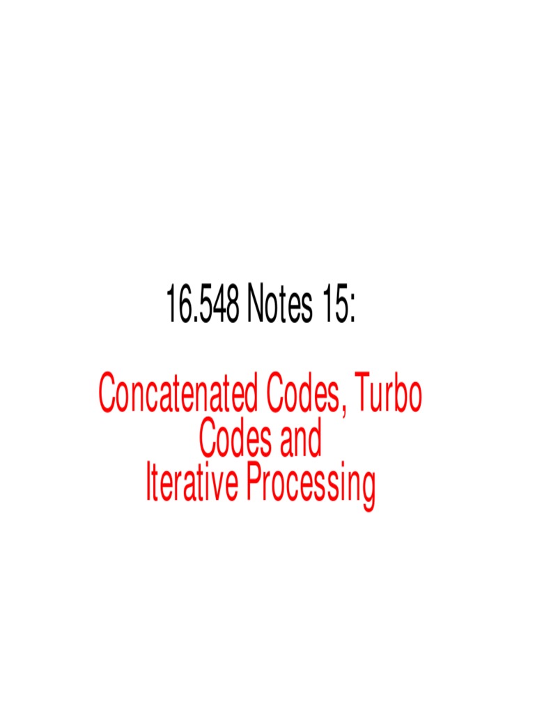 Turbocode | PDF | Computer Programming | Encodings