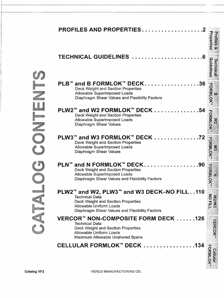 Metal Deck - Verco - PLN & N Formlock | PDF