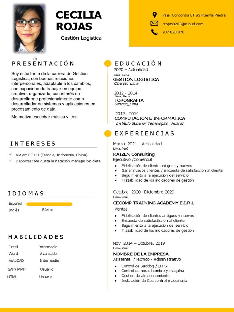 Curriculum Vitae Cecilia Rojas | PDF