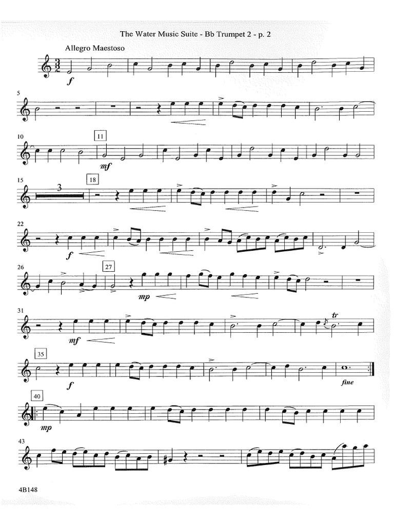 Handel G.F. - THE WATER MUSIC SUITE TP2 | PDF