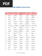 1000 English Verbs Forms | PDF | Verb