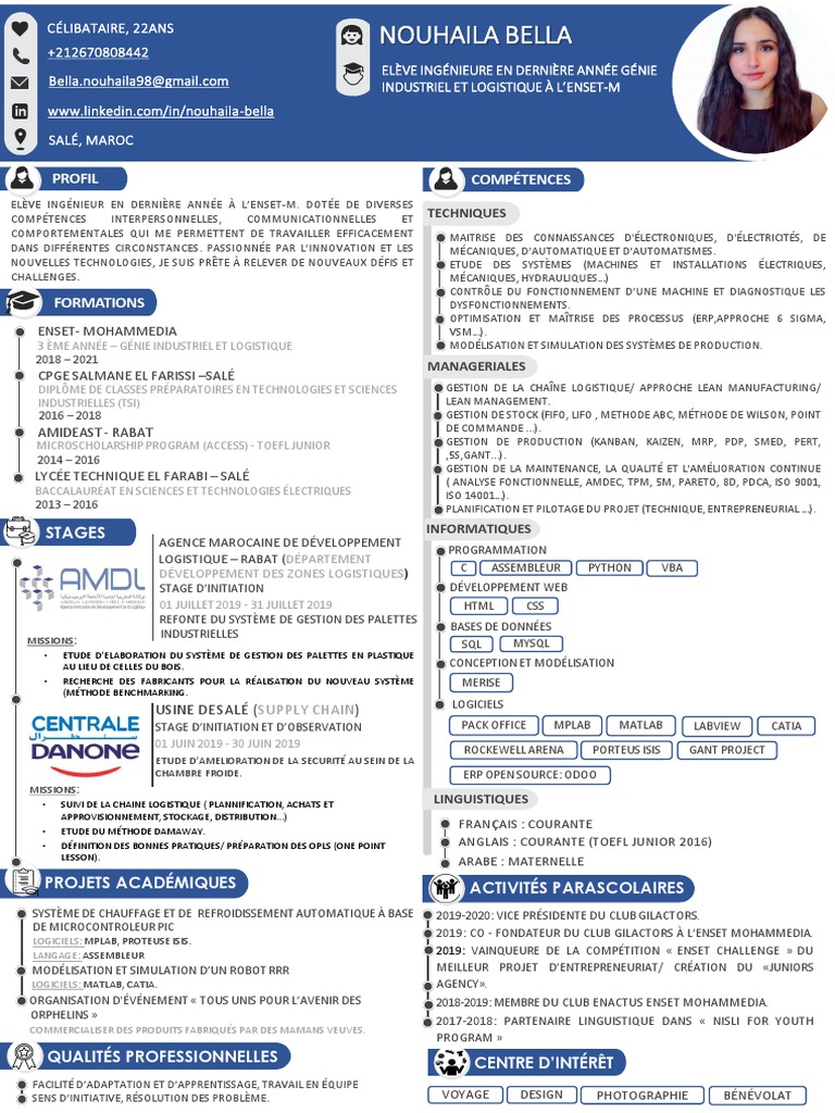 Profil d'une élève ingénieure en logistique | PDF | Gestion ...