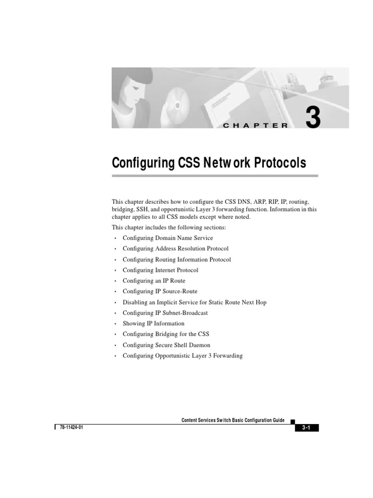 Configuring CSS Network Protocols: Content Services Switch Basic Configuration Guide 78-11424-01 ...