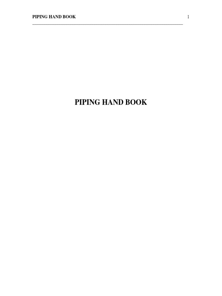 Piping Hand Book | PDF