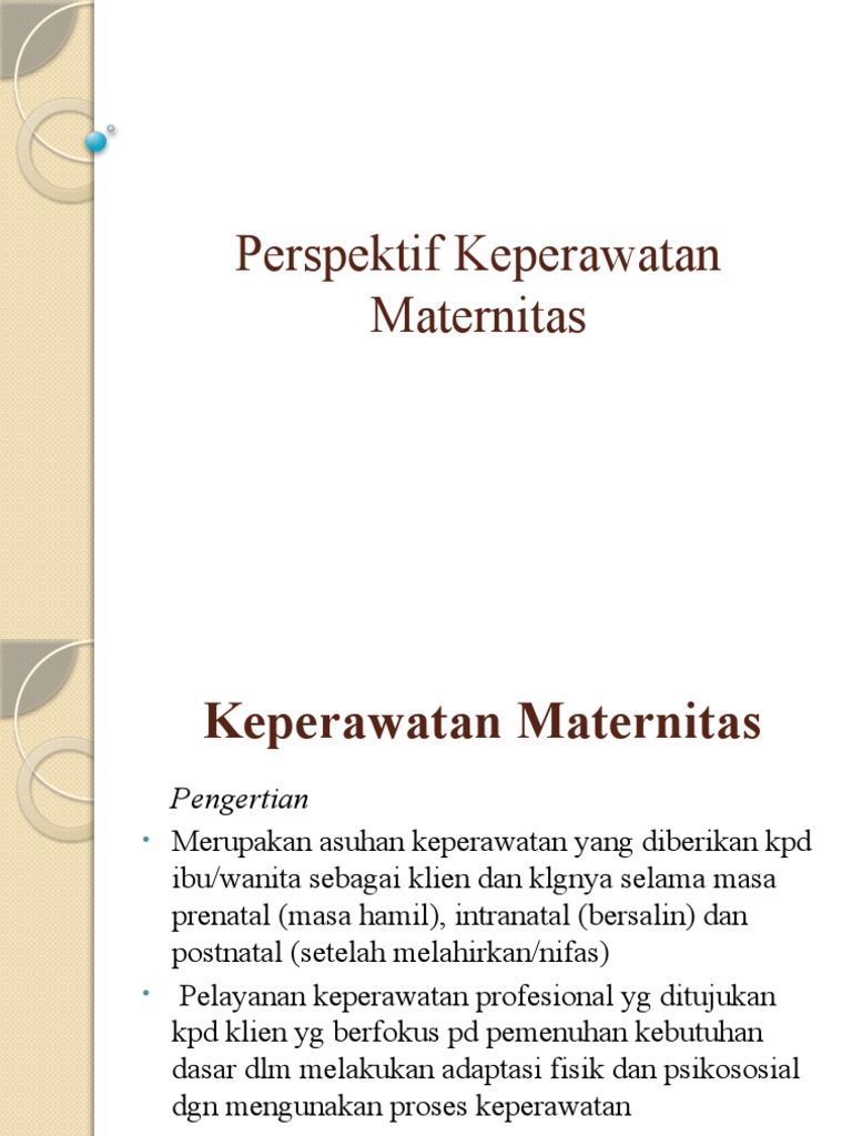 Perspektif Keperawatan Maternitas | PDF
