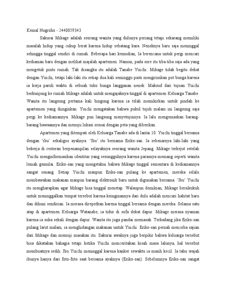 Sinopsis Novel | PDF