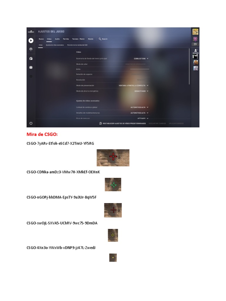 Configuracion Ordenada Del Cs Go Algunos Errores Creo | PDF