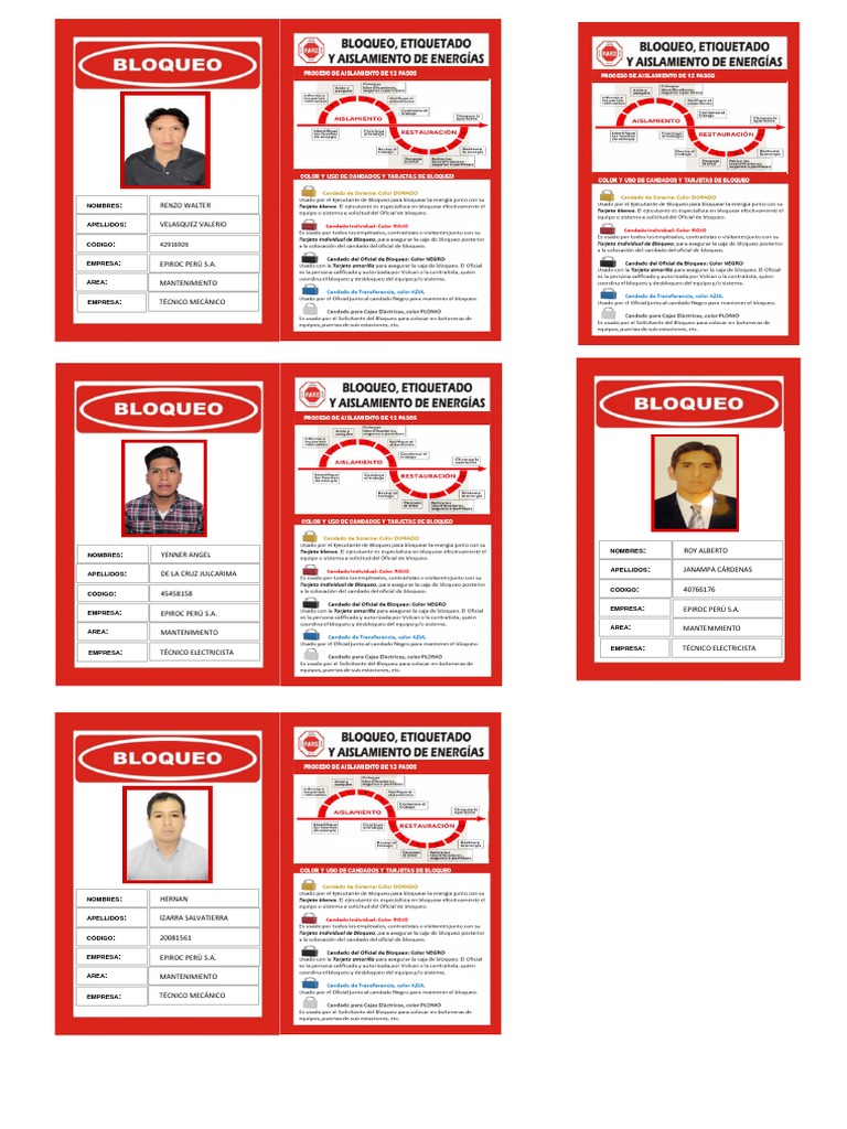 Tarjeta De Bloqueo Pdf