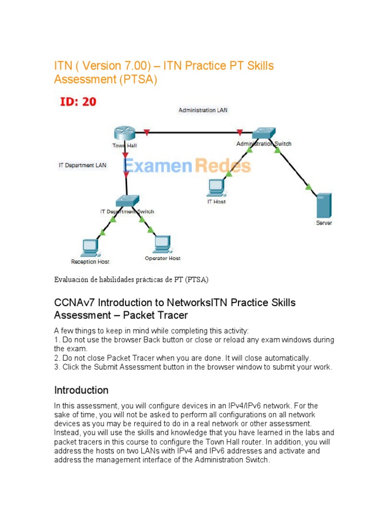 ITN (Version 7.00) - ITN Practice PT Skills Assessment (PTSA) | PDF | I ...