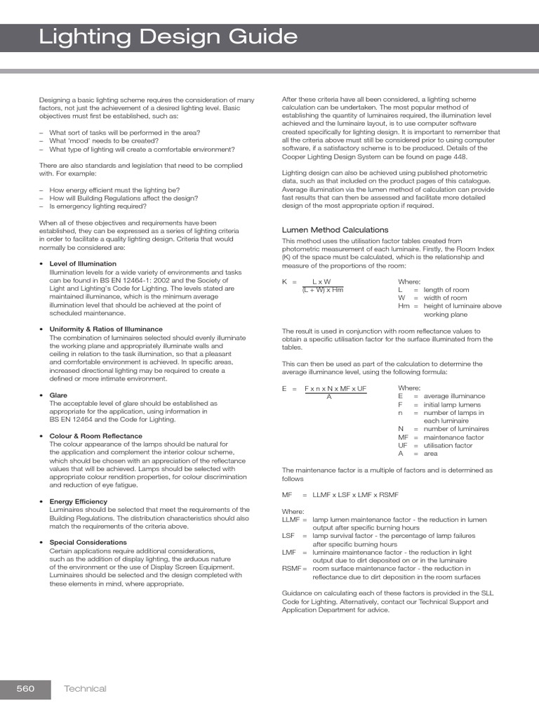 (COOPER-LIGHTING) Lighting Design Guide | PDF | Lighting | Architectural Elements