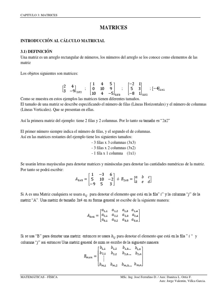 Tema 3 Matrices | PDF