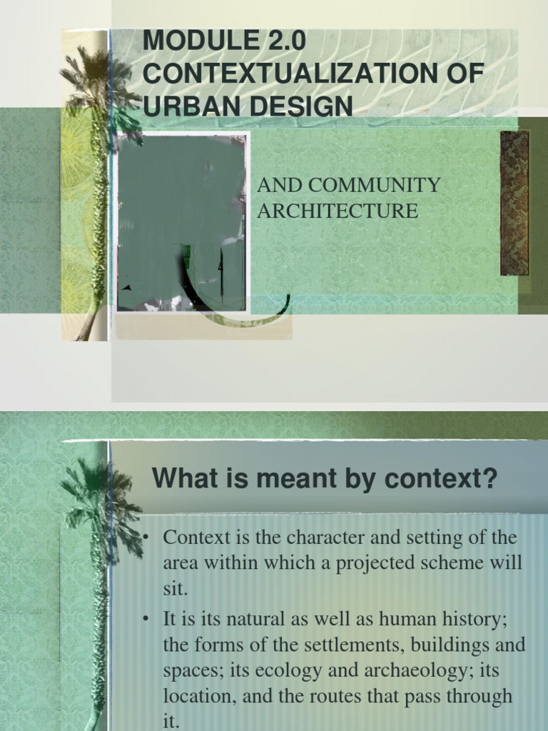 Contextualization and Community Architecture | PDF | Community | Landscape