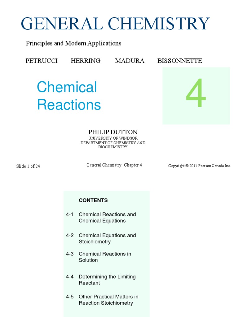 Chapter - 04 - Lecture Mod PDF | PDF | Stoichiometry | Chemical Reactions