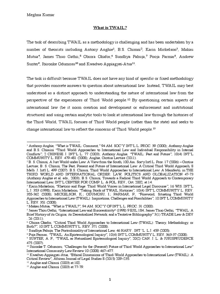 7 - What - Is - TWAIL | PDF | Feminism | Gender Studies