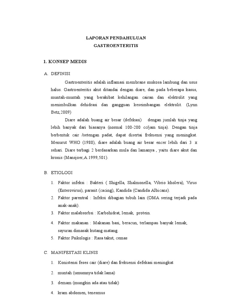 LP Gastroenteritis | PDF