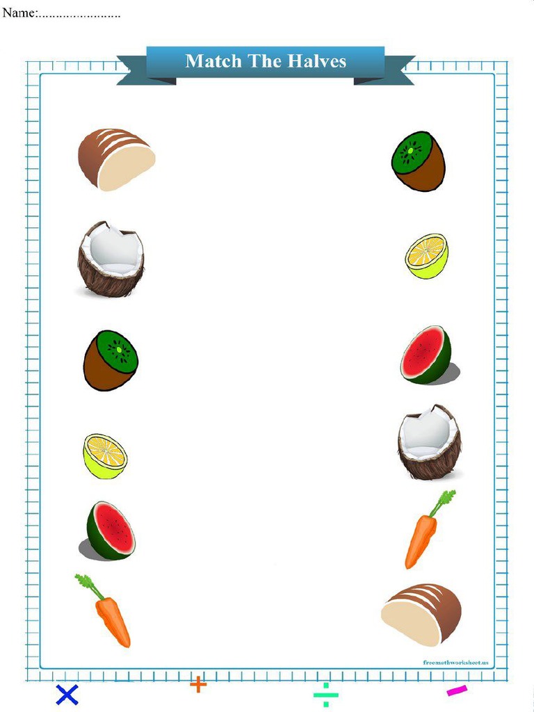 Match The Halves Worksheet | PDF