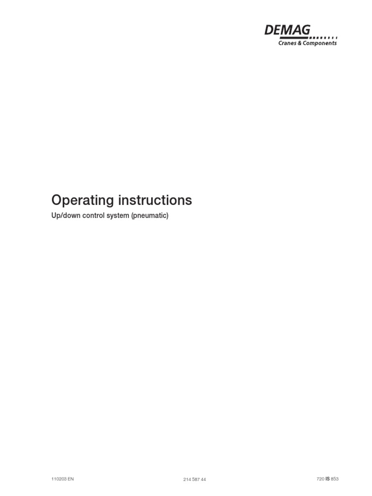Up-Down Control System Operating Manual | PDF | Safety | Valve