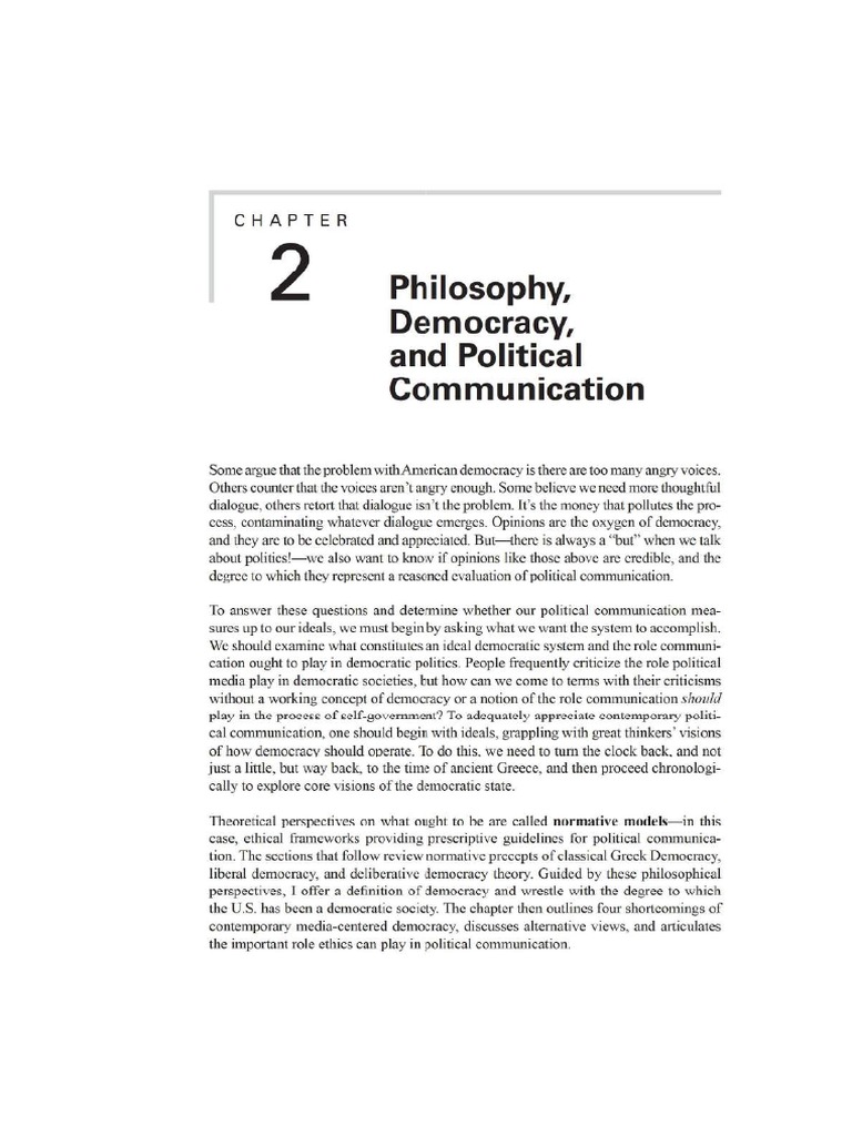 Perloff - Chapter 2 - Philosophy and Democracy-Compressed | PDF