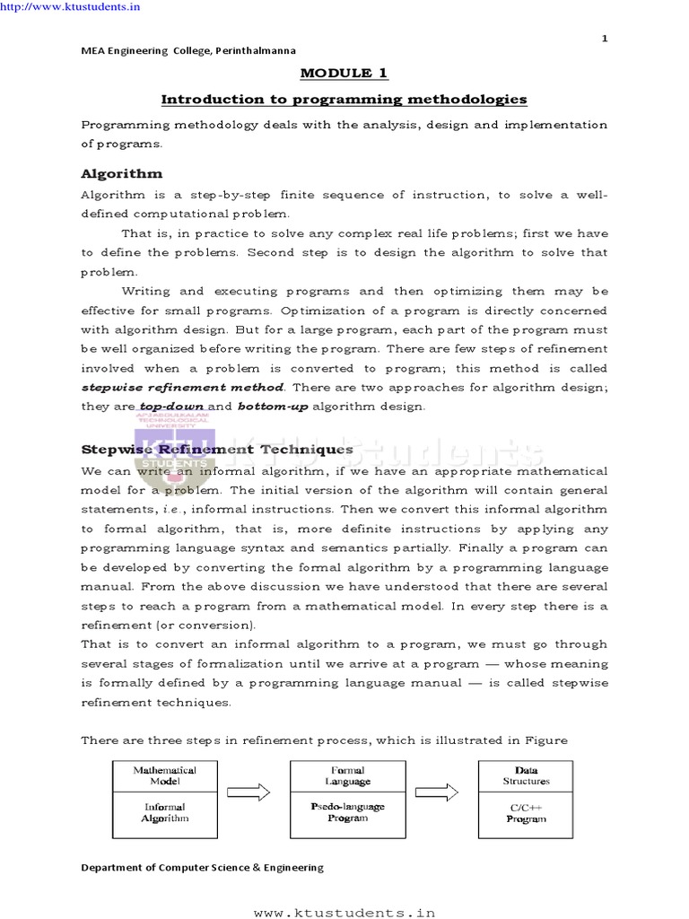 Dsa Module 1 - Ktustudents - in | PDF | Subroutine | Time Complexity