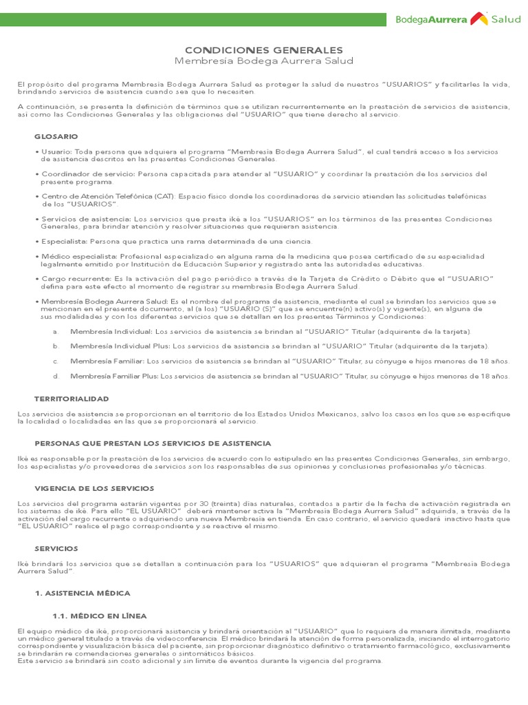 Terminos Condiciones | PDF