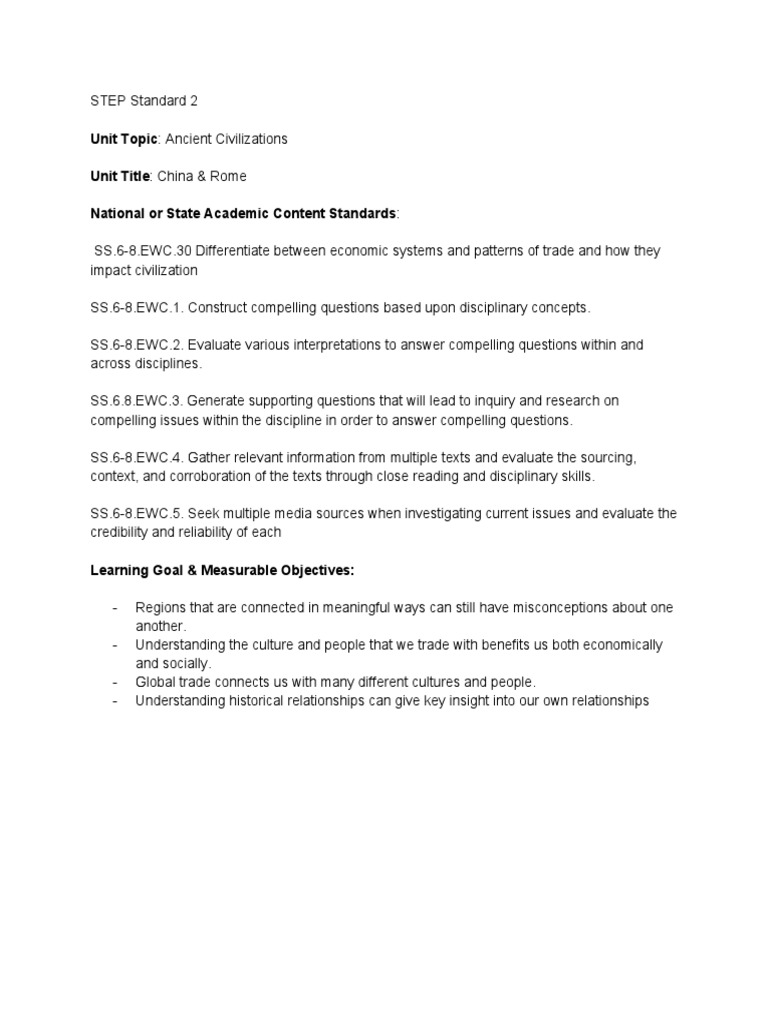 Step Standard 2 Lesson | PDF