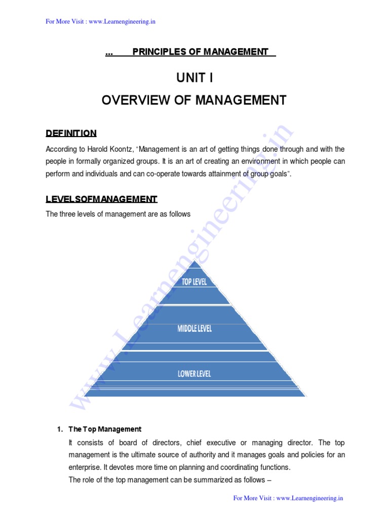 Principles of Management | PDF