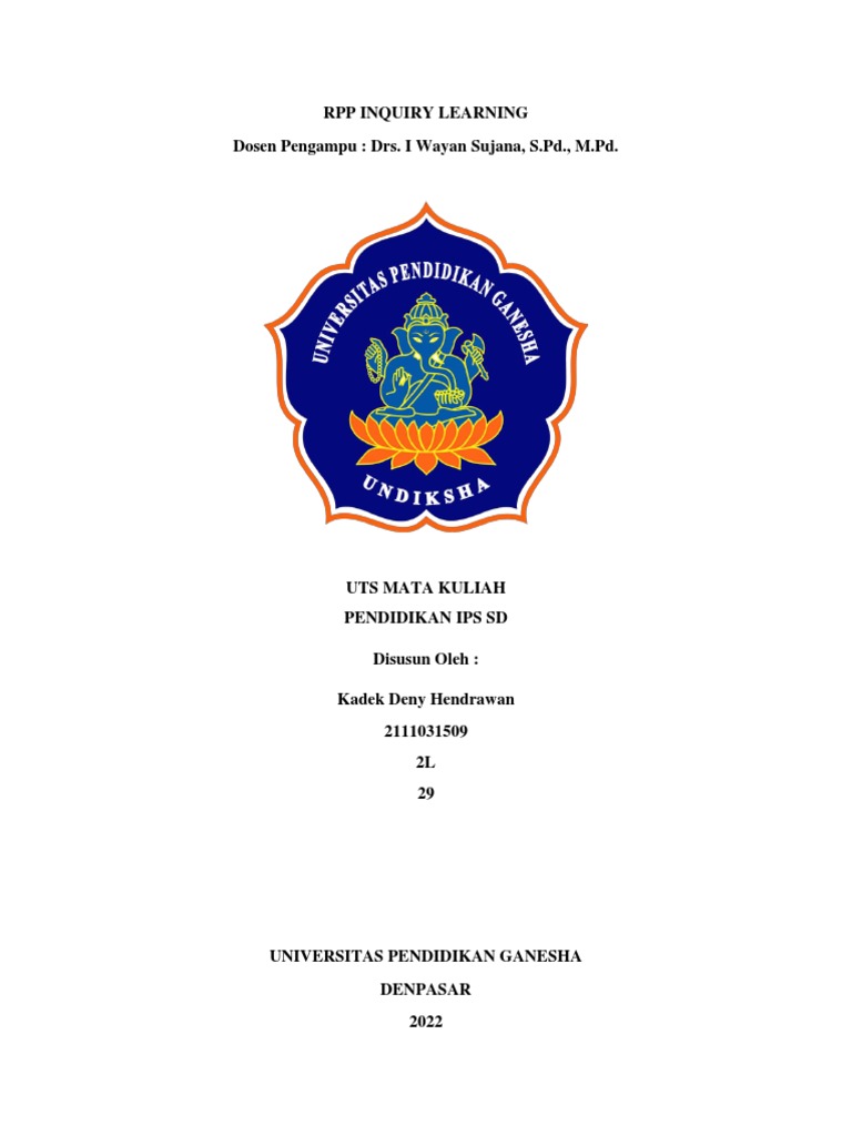 RPP Inquiry Learning | PDF | Agama & Spiritualitas