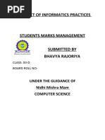 I.P. CLASS 12 CBSE PROJECT ON "Student Marks Management System" | PDF | Databases | Software