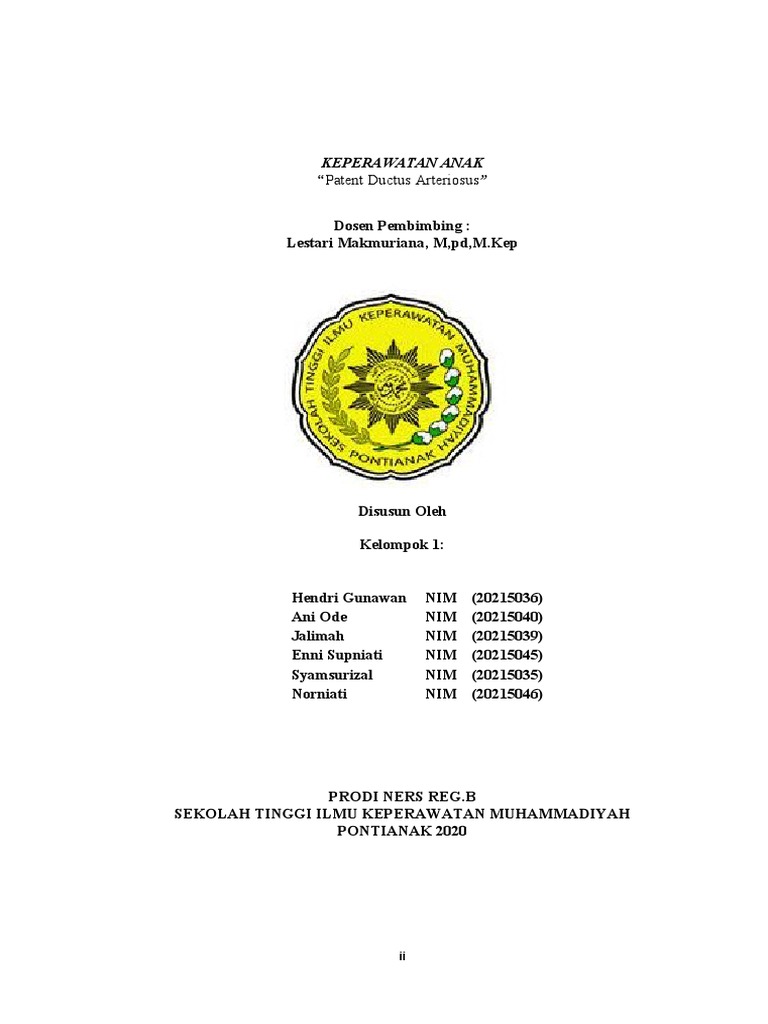 Askep Patent Ductus Arteriosus PDA | PDF