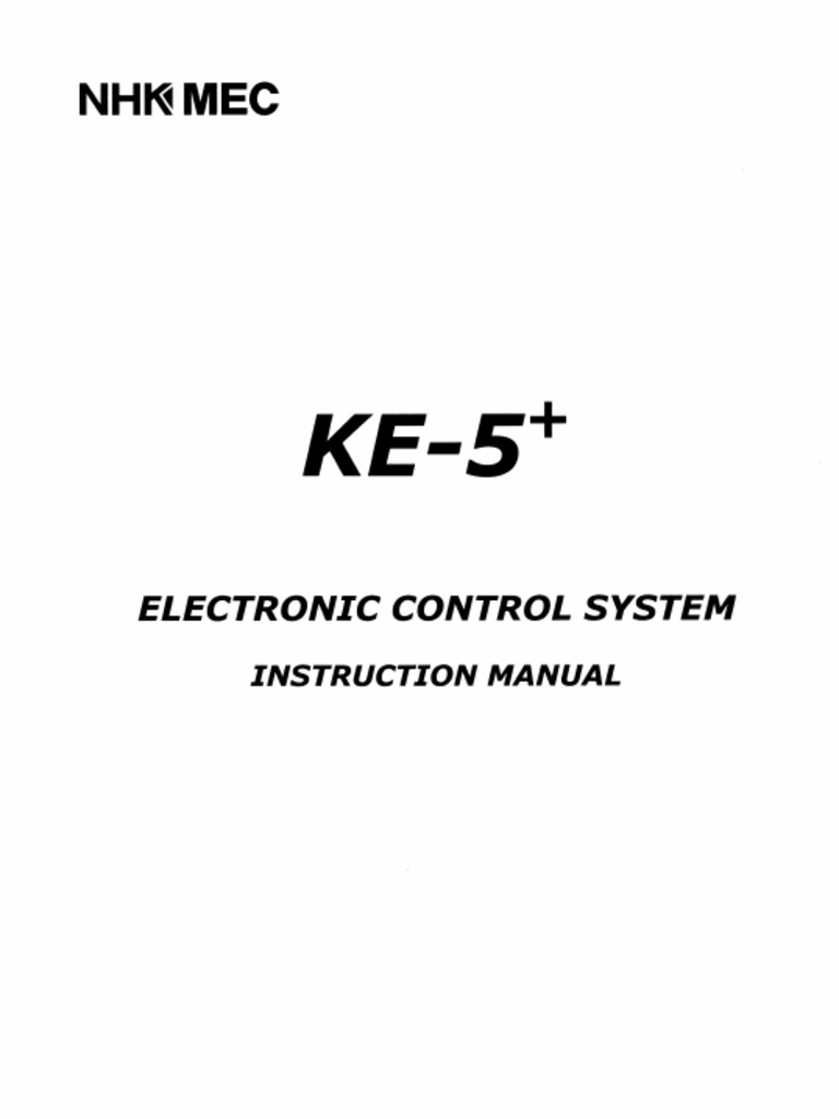 KE-5+ Instruction Manual 5B | PDF