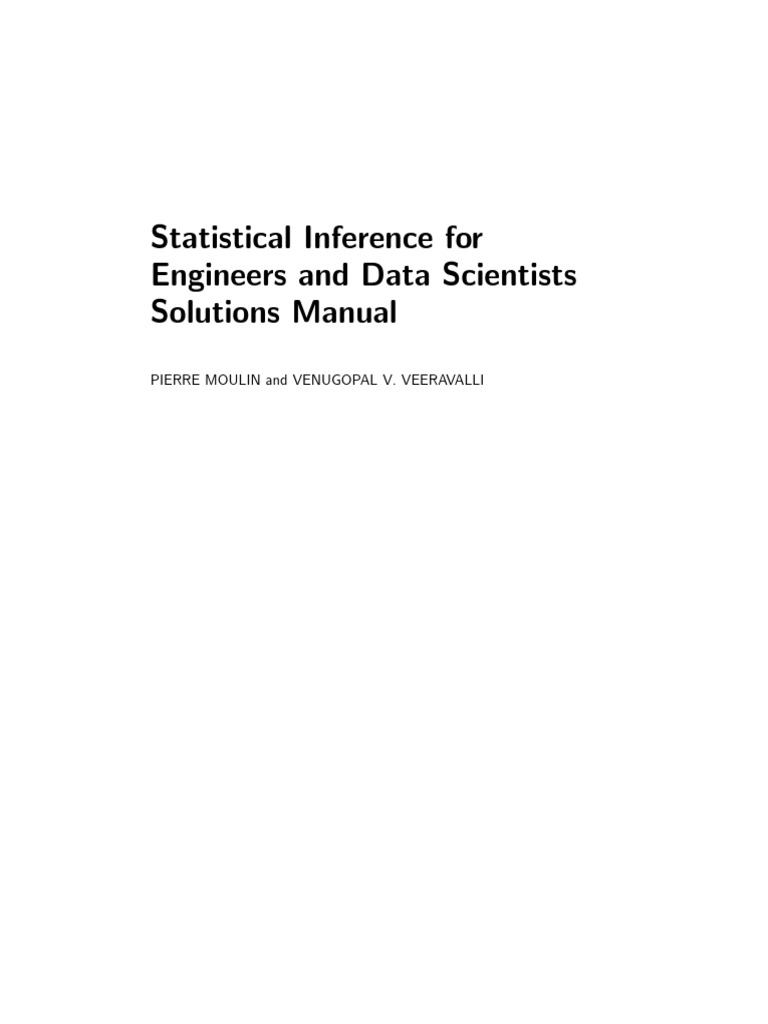 Statistical Inference For Engineers and Data Scientists Solutions ...