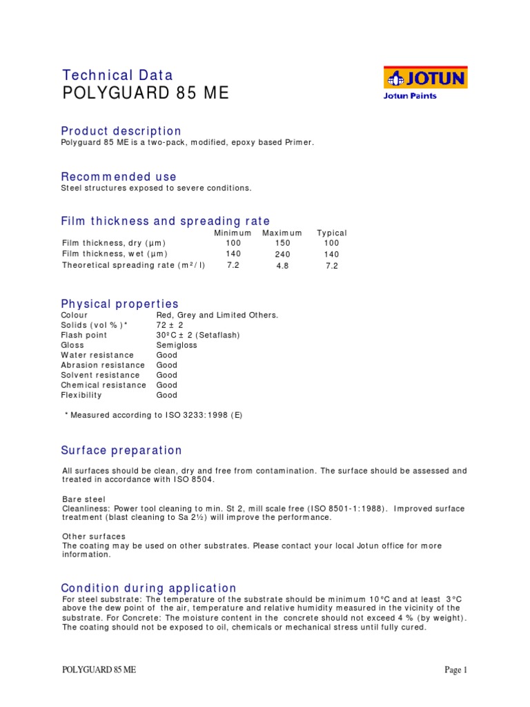 Polyguard 85 ME | PDF