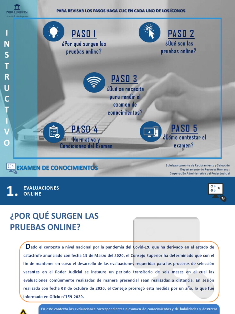 INSTRUCTIVO+EXAMEN+DE+CONOCIMIENTOS ACTUALIZADO+AULA+VIRTUAL+final | PDF | Prueba (evaluación ...