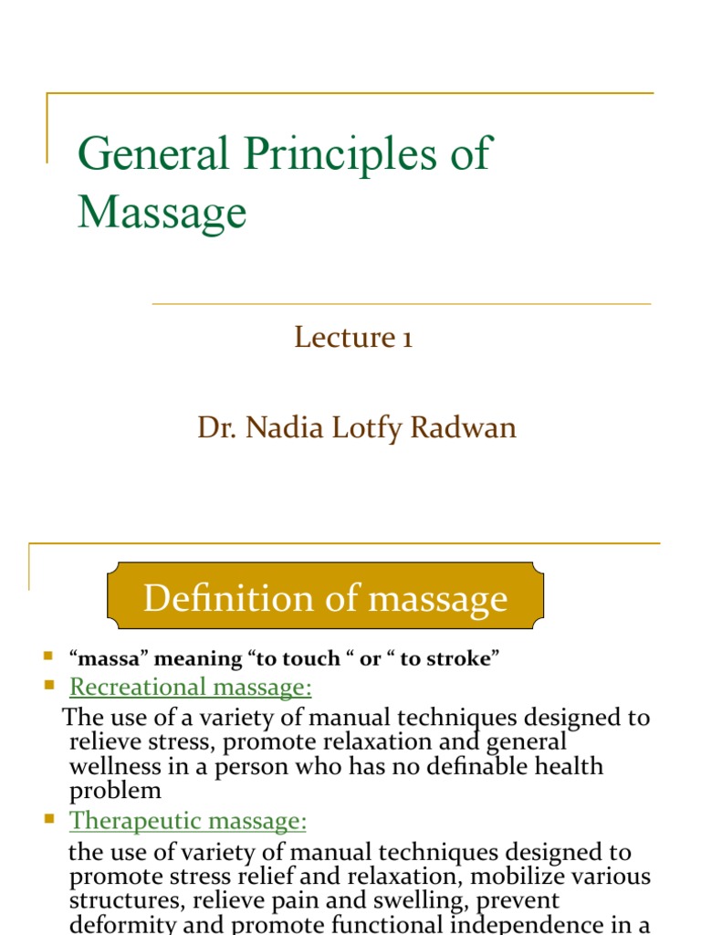 Principles of Therapeutic Massage | PDF | Self-Improvement | Wellness