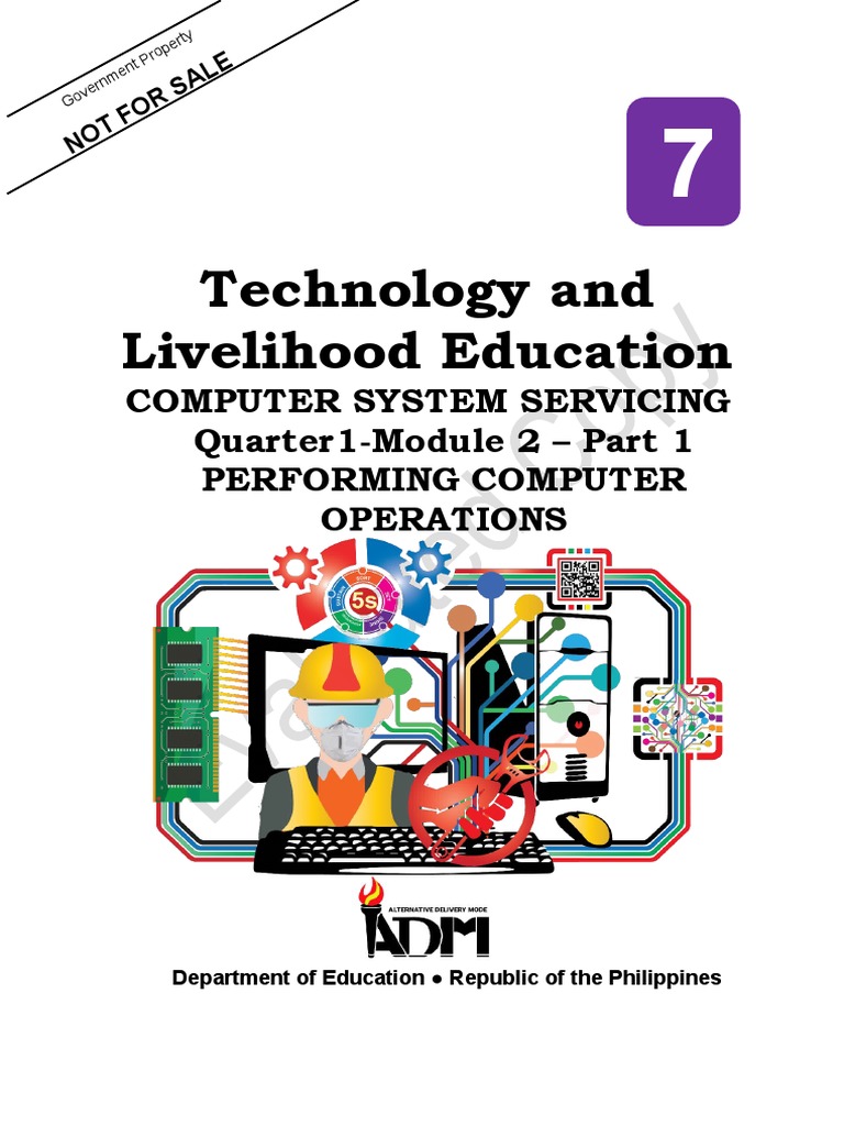 Technology and Livelihood Education: Computer System Servicing Quarter1-Module 2 - Part 1 ...
