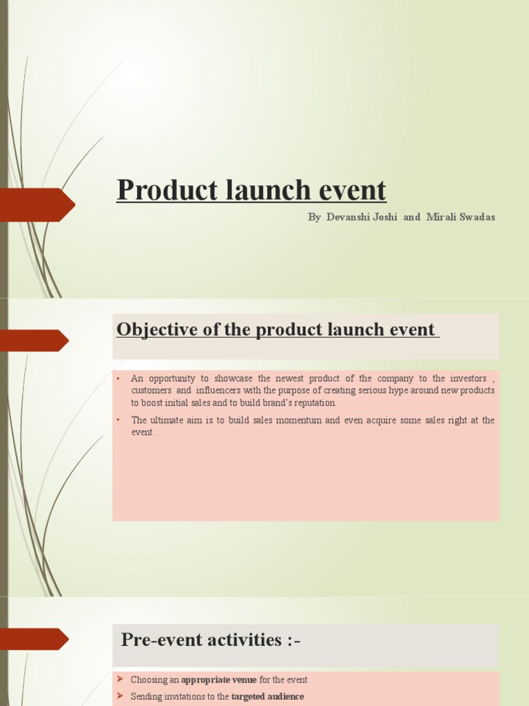 Product Launch Event | PDF | Business