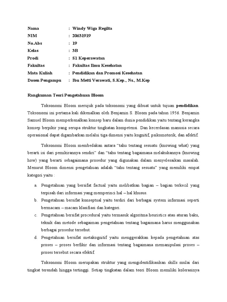 Windy Wiga - 20631919 - Promkes - S1 KEP 3B | PDF