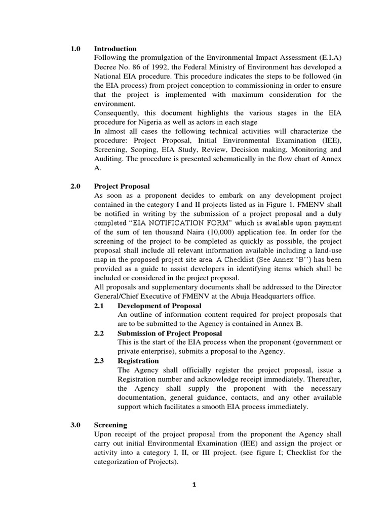 EIA Procedural Guideline | PDF | Environmental Impact Assessment ...