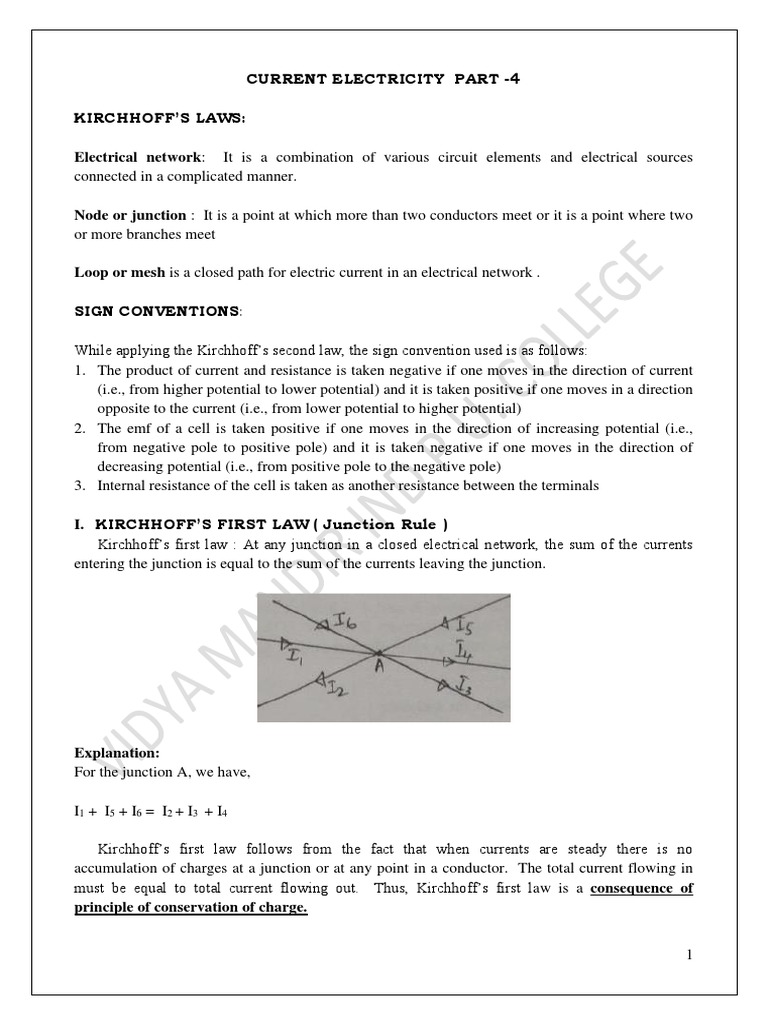 4 Current Electricity Theory (Part 4) | PDF | Science & Mathematics