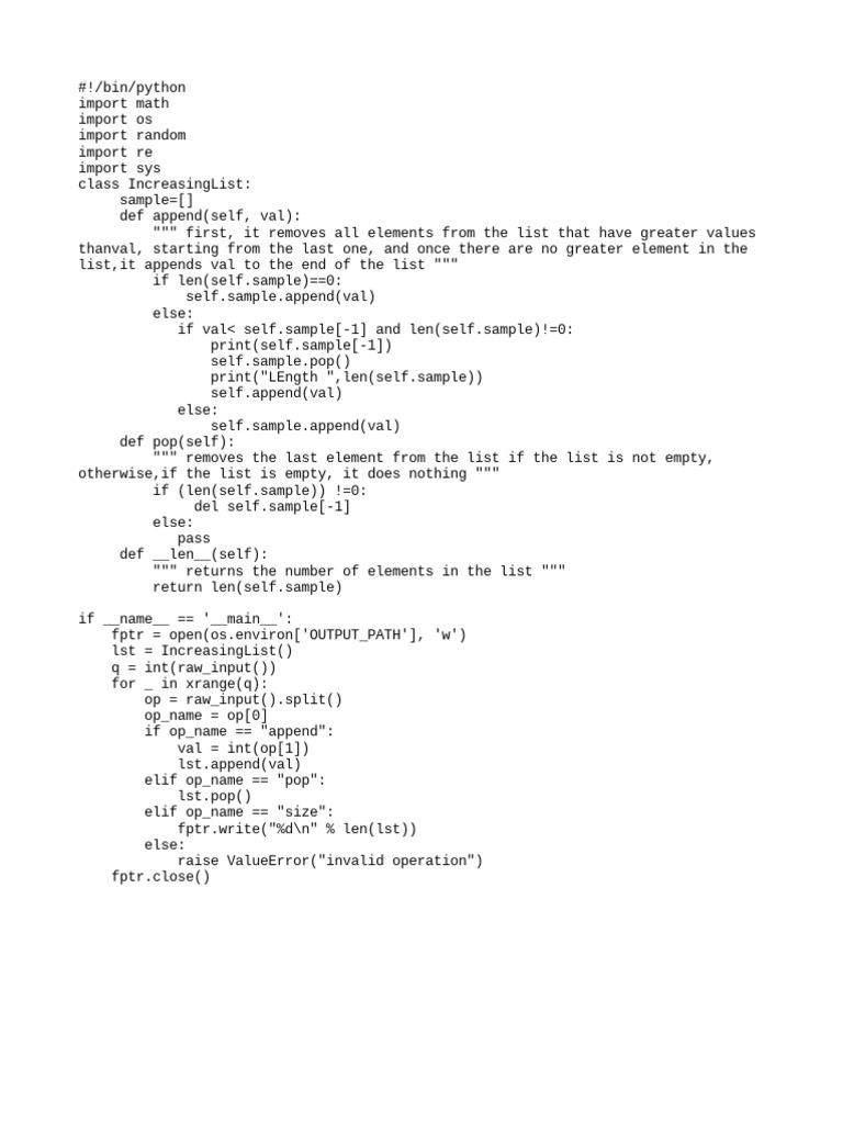 Python Increasing List Pdf
