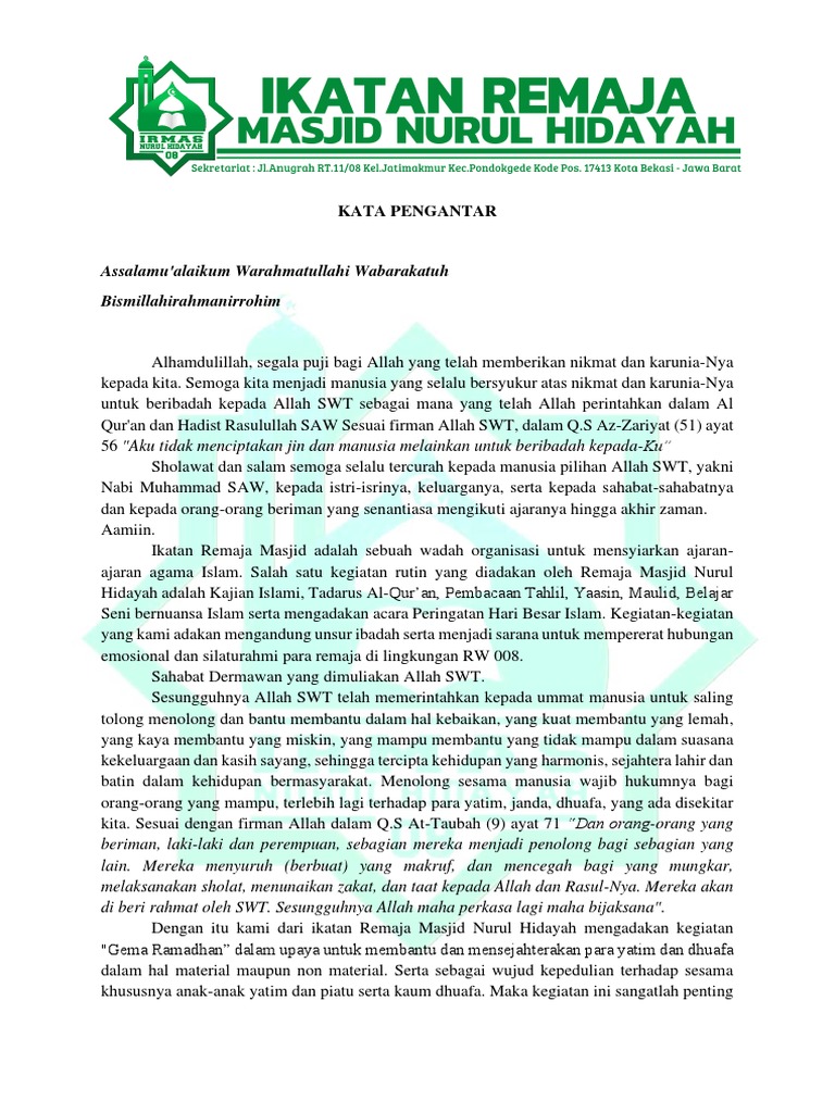 Proposal Gema Ramadhan 2022-1 | PDF