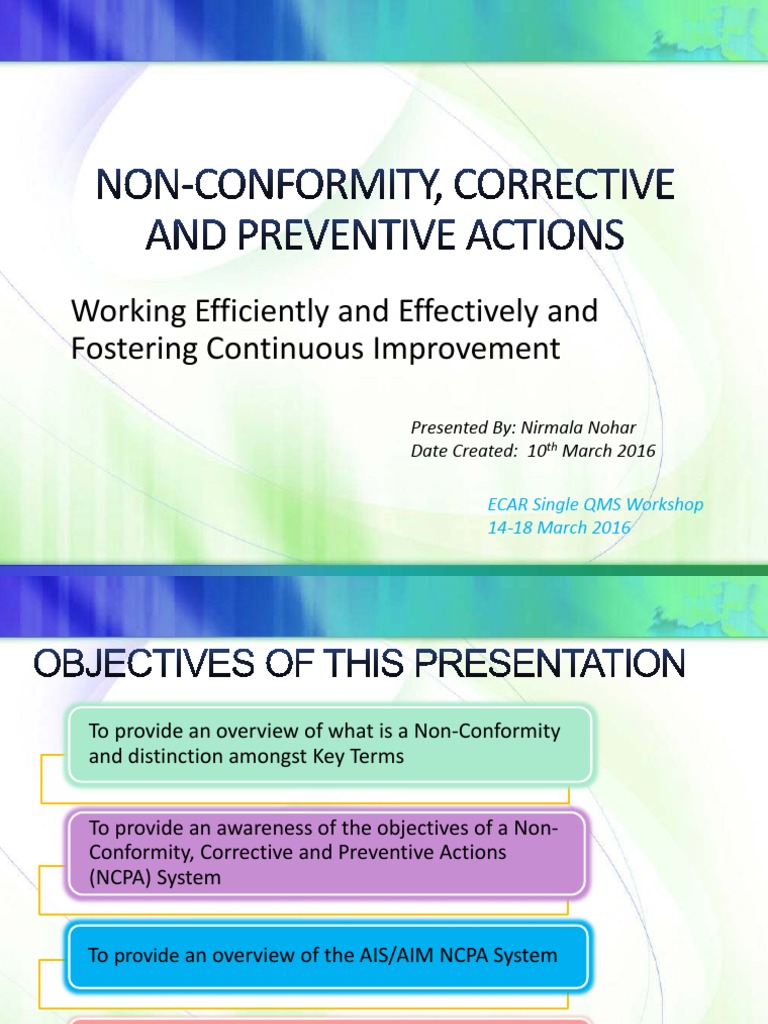 Non-Conformity and NCPA System Overview | PDF | Business
