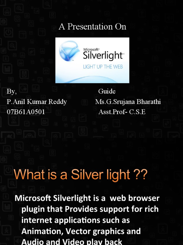 Tech Seminar | PDF | Microsoft Silverlight | Microsoft Windows