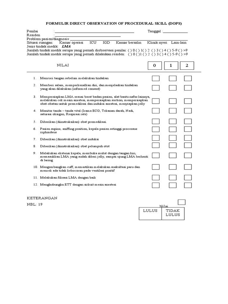 DOPS Revisi 012 LMA | PDF