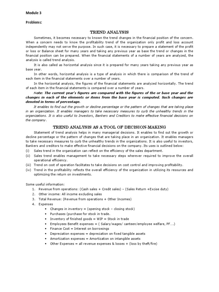 Module 3 Problems On Income Statement | PDF | Income Statement | Expense