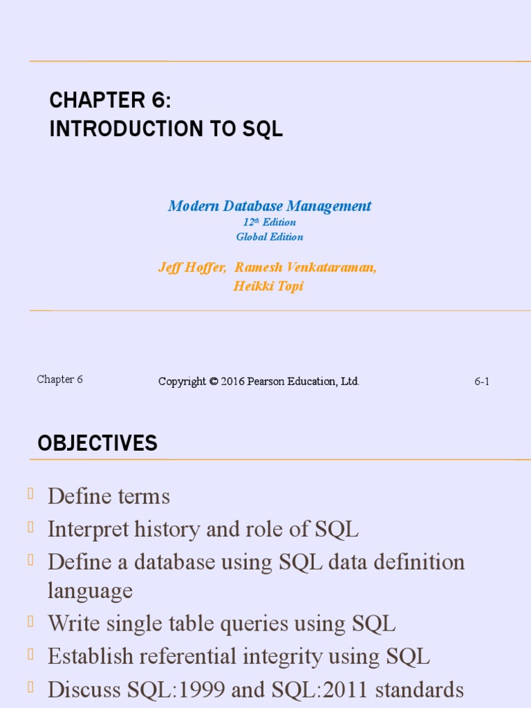 Ch06 - Introduction To SQL | PDF