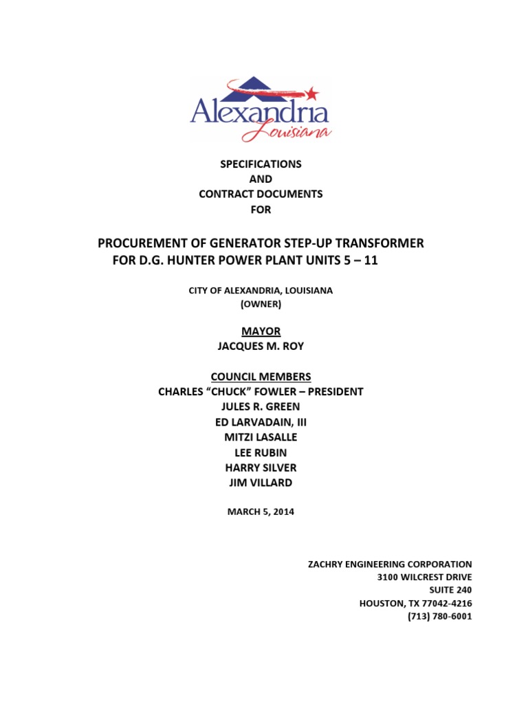 Generator Step-Up Transformer - DG Hunter Units 5-11 | PDF